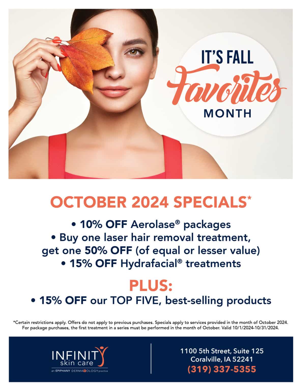 Skin Care Specials | Coralville, IA | Infinity Skin Care